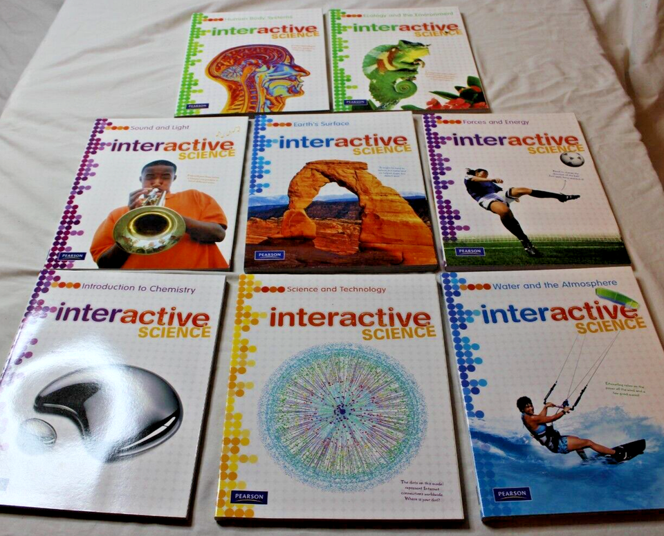 Lot 8 Pearson Interactive Science Middle School Worktexts Workbook Set ...