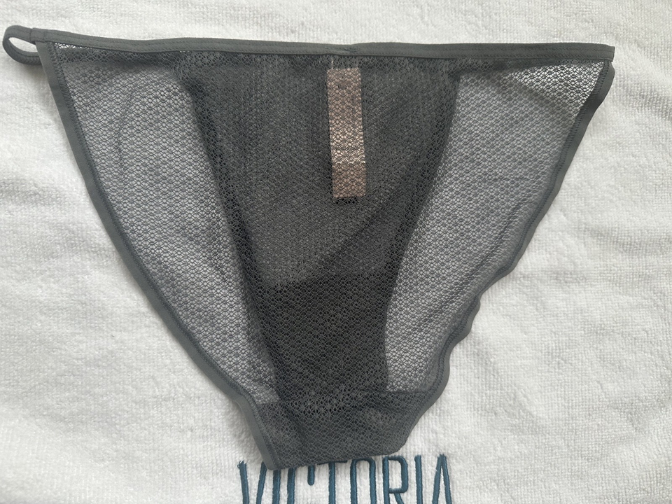 NWT VICTORIA'S SECRET String Bikini Sheer Mesh S RARE Grey | eBay