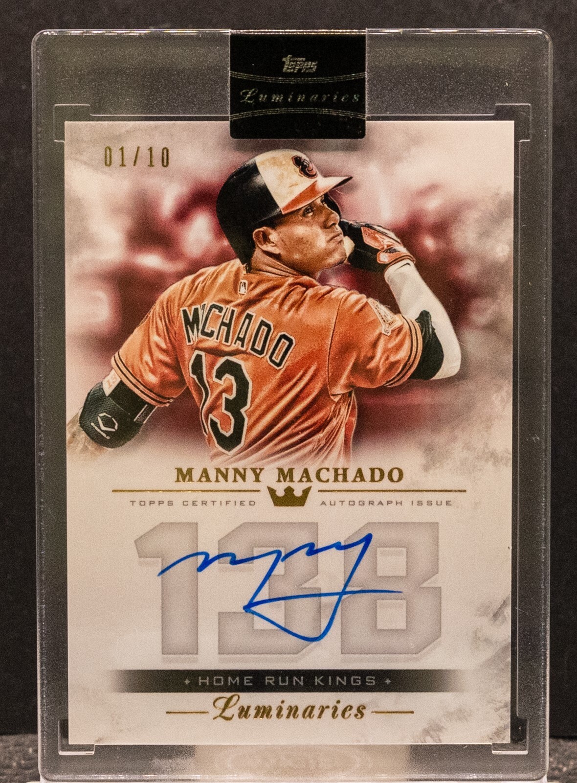 MANNY MACHADO 2018 Topps Luminaries Home Run Kings Red Auto Autograph 1 ...