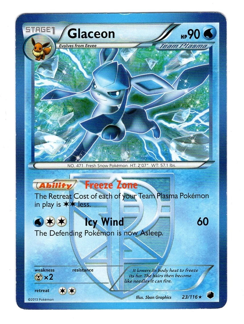 Glaceon Pokemon Card Plasma Freeze