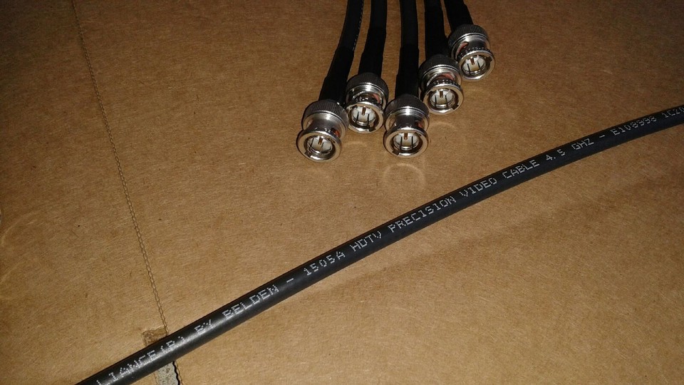 5 pcs Belden 1505A HD-SDI RG-59 Video Cable 4.5 GHZ BNC Male to BNC ...