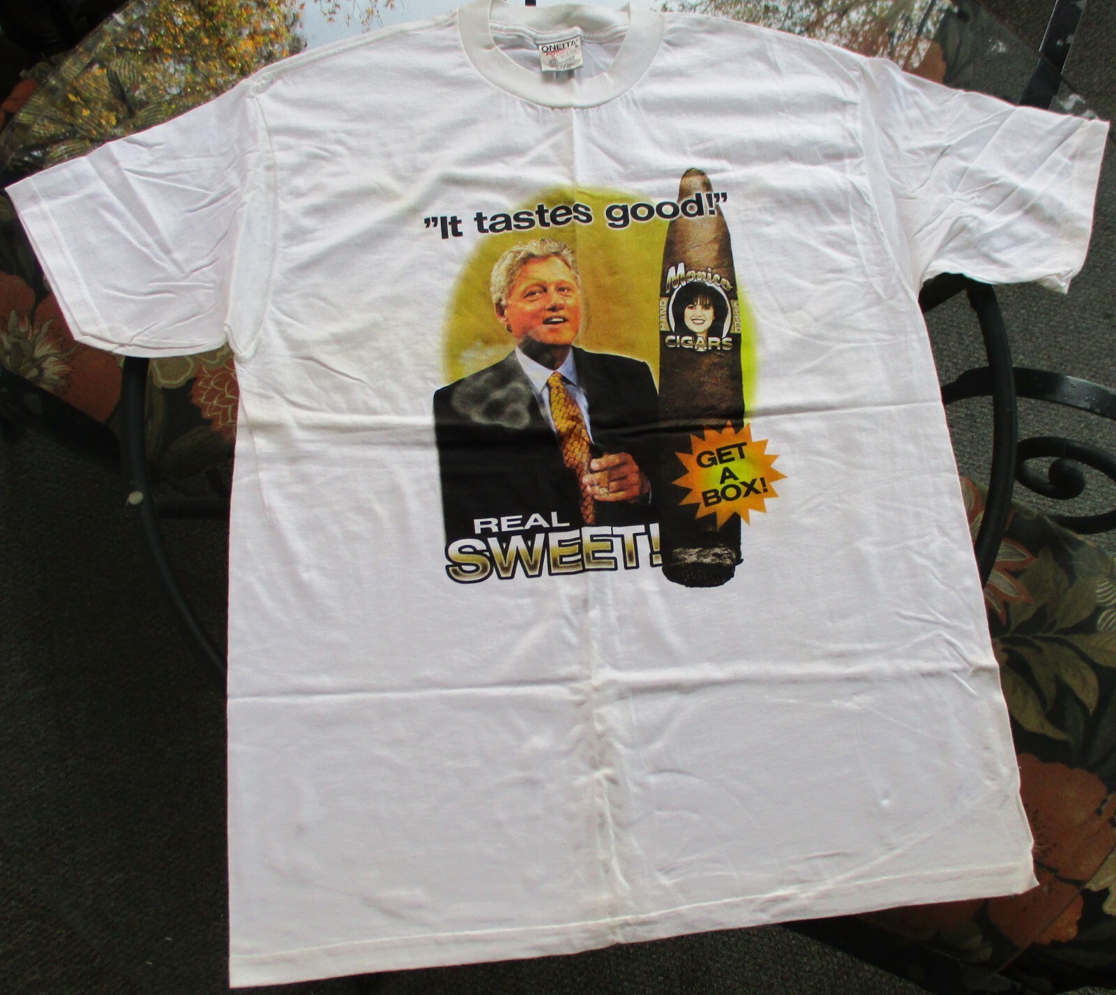 Bill Clinton Monica Lewinsky Cigar T-Shirt 90s Vintage XL NWT never ...
