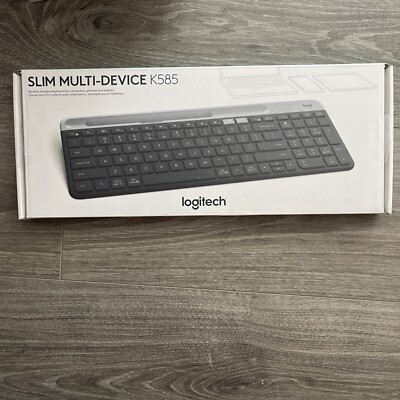 Logitech K585 Multi-Device Slim Wireless Keyboard, Built-in Cradle ...