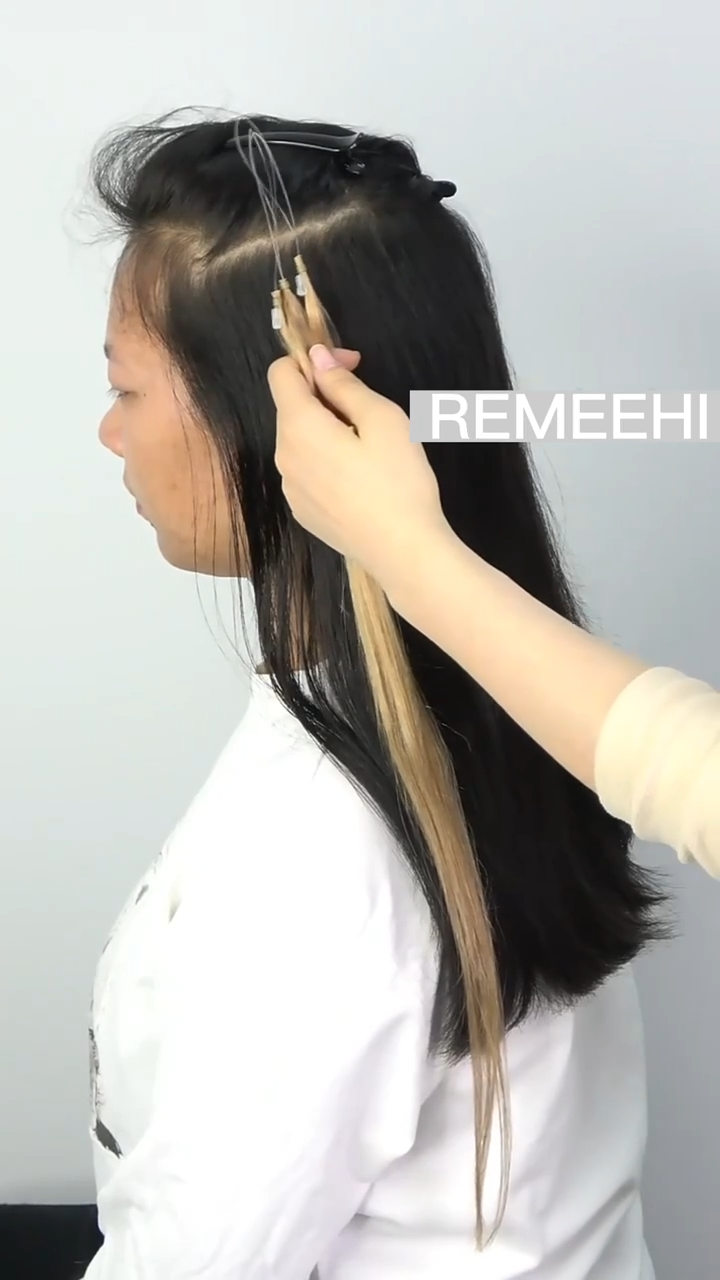 16"-26" Kinky Yaki Micro Pre Loop 100% Remy Human Hair Extension ...