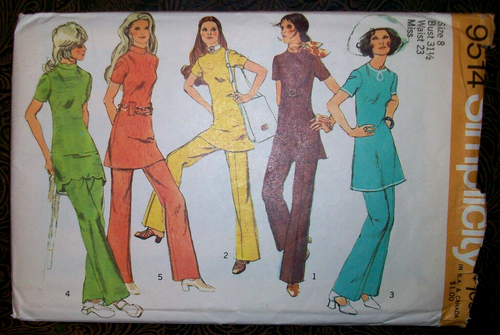 TUNIC! Simplicity Vintage 70s Sewing Pattern 9514 3 Styles Tunics ...