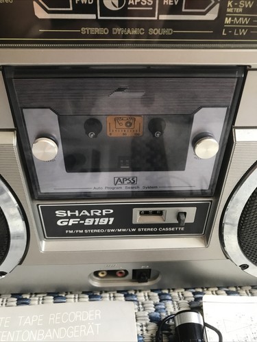 SHARP GF-9191H MW SW FM Radio GHETTO BLASTER Tape Recorder JAPAN STEREO Boombox | eBay
