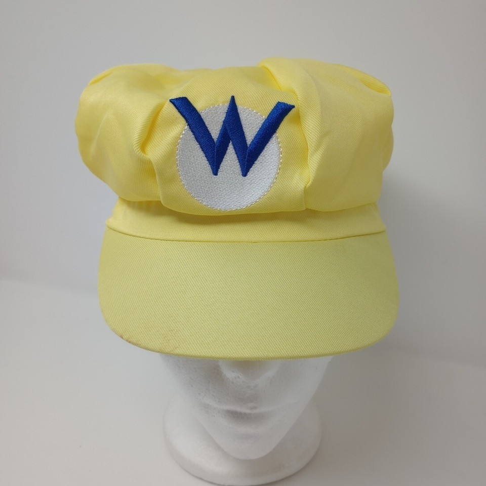 Super Mario Wario Youth Costume Character Yellow Hat Cap | eBay