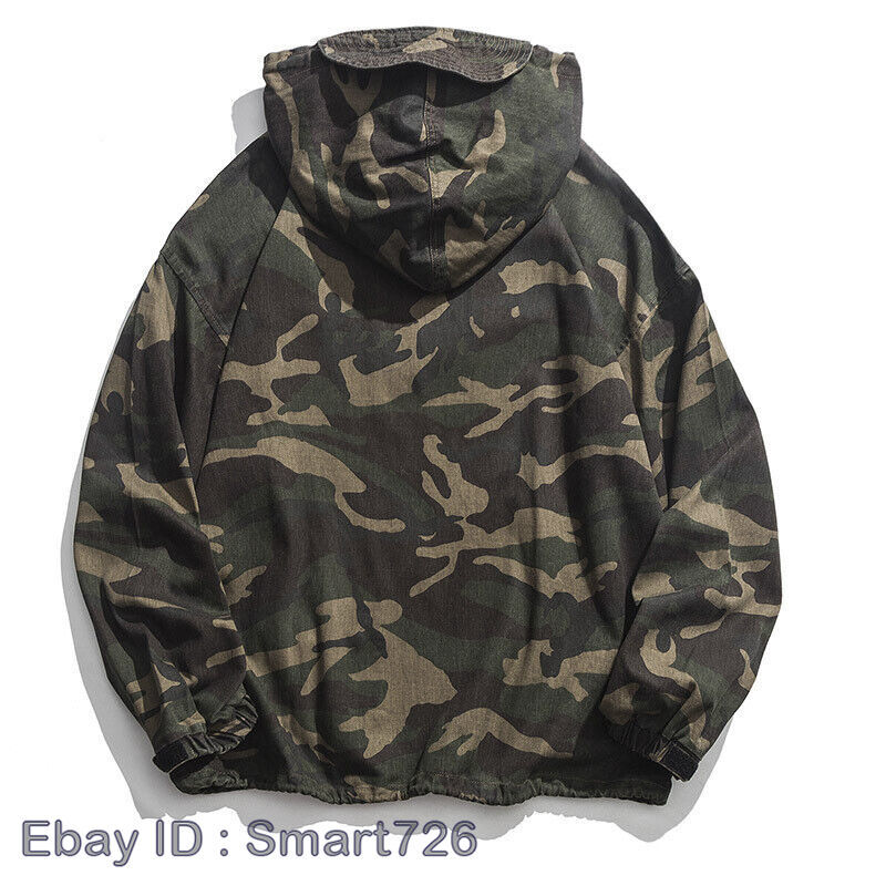 Men's Classic Camouflage Tactical Jacket Pullover Parka Army Pocket ...
