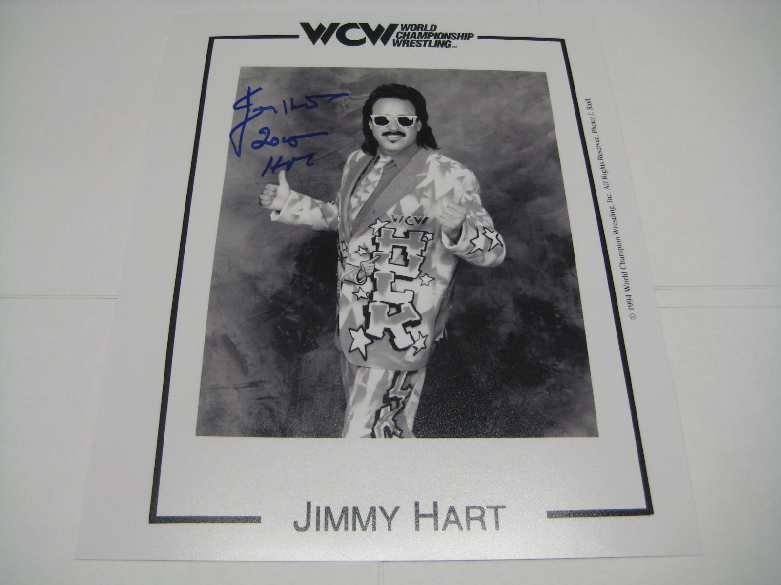 JIMMY HART WRESTLING LEGEND "THE MOUTH OF THE SOUTH" AUTOGRAPH 8X10 ...
