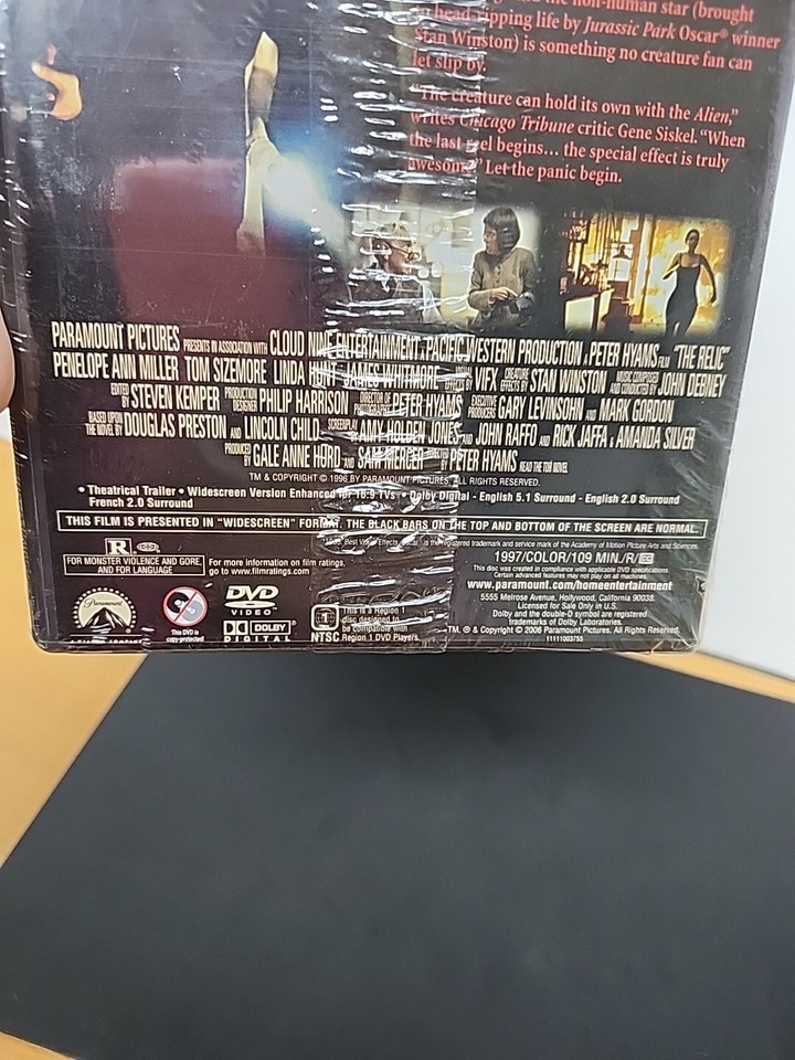 The Relic DVD Horror Penelope Ann Miller Tom Sizemore Peter Hyams ...