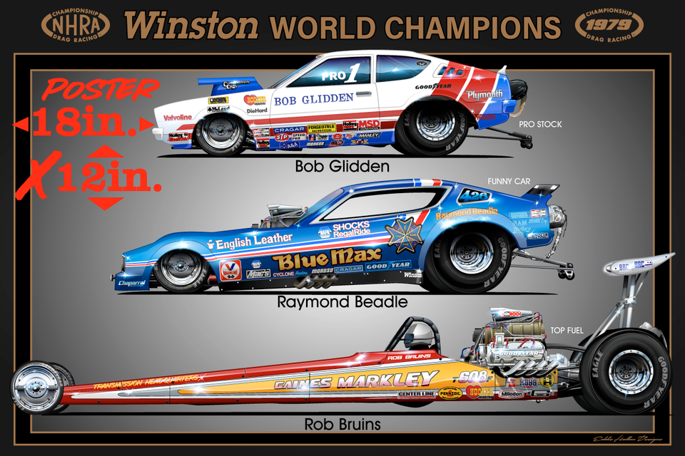 Drag Racing Championship Posters 18X12in. | eBay