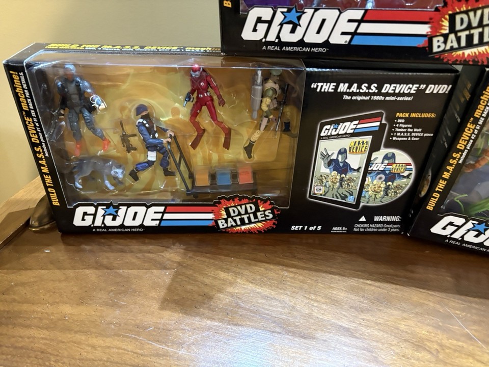 GI Joe 25th Anniversary DVD Battles Sets 1-5 (Complete MASS Device Set ...