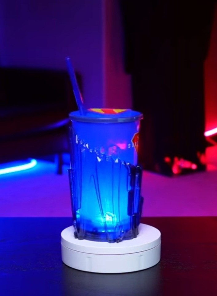 Superman Movie Krypto Popcorn Bucket & LED Cup Set Cinemark In Hand 2 ...