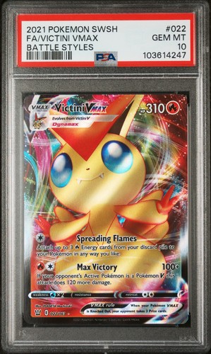 2021 POKEMON SWORD & SHIELD BATTLE STYLES #022 FULL ART/VICTINI VMAX ...
