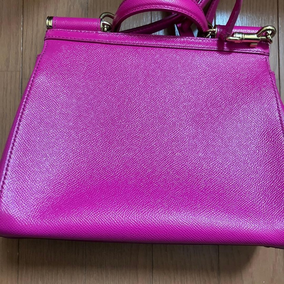 Dolce & Gabbana Women Sicily 2-Way Shoulder Hand Bag Bright pink ...