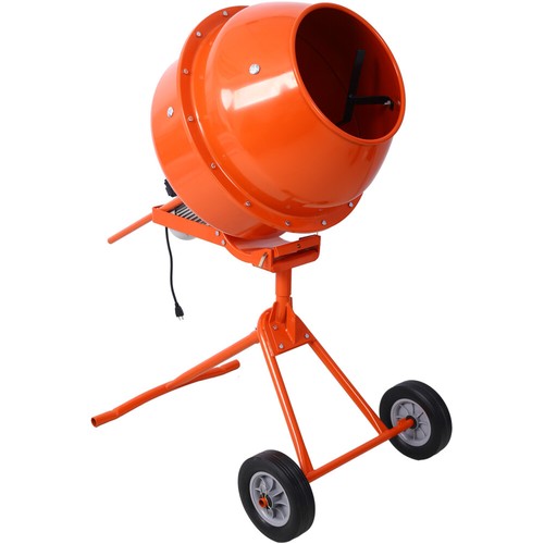 370W Electric Concrete Mixer 4.6 Cu/ft Portable Barrow Mix Mortar W ...