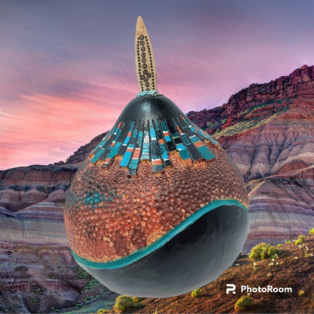 Native American Gourd Art Ideas Native American Design Large Hand