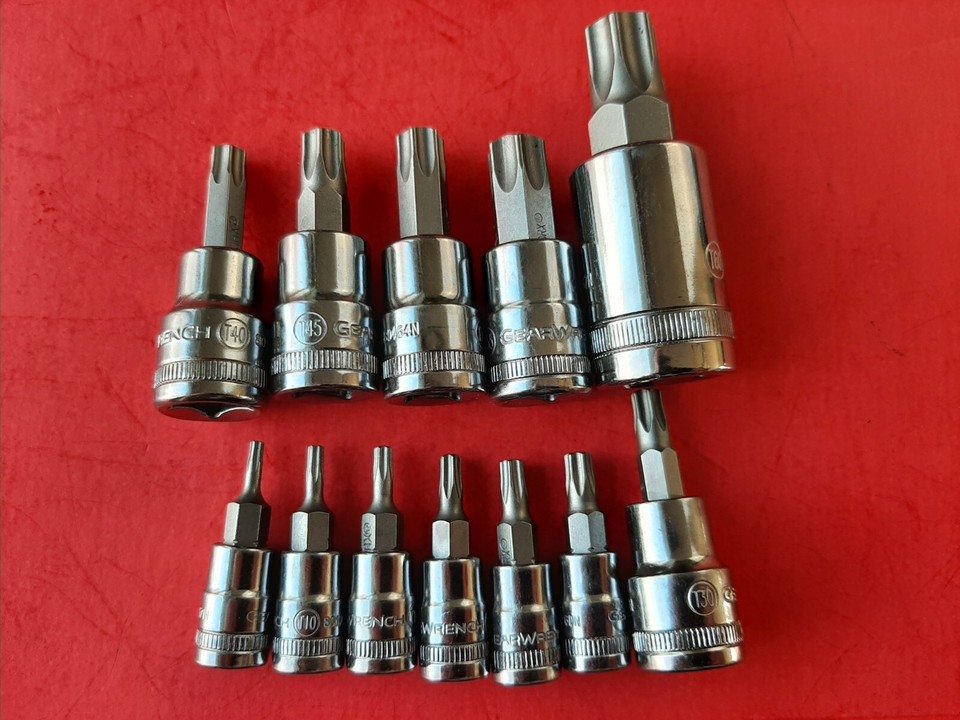 NEW GearWrench 12 Piece Torx Bit Socket Driver Set T8 thru T60 | eBay