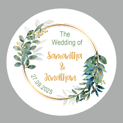 Sticker Labels Wedding His & Her Favorite Round Stickers And Bags For