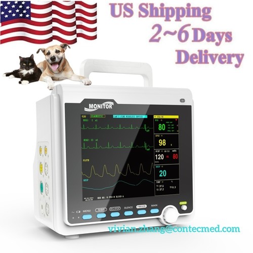Veterinary Patient Monitor VET ICU CCU Vital Signs ECG Machine Color ...