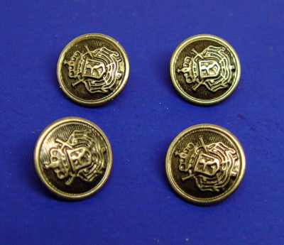 MICHAEL KORS CUFF BUTTONS 4 DARK SILVER TONE METAL 2PART BUTTONS GOOD ...