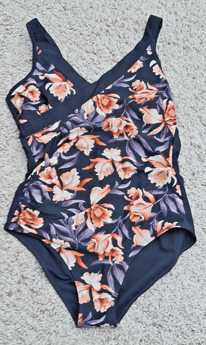 TCM TCHIBO Damen Badeanzug Schwimmanzug blau geblümt Gr. 46 | eBay.de