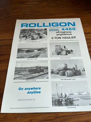 Rolligon Model 4460 Hauler Brochure AMIL22 | eBay