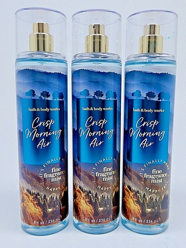 3 BATH & BODY WORKS CRISP MORNING AIR FINE FRAGRANCE BODY MIST SPRAY ...