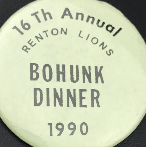 Bohunk Dinner 1990 Renton Lions Vintage Pin Button | eBay