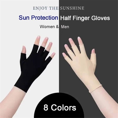 Sun Protection Summer Mittens Sports/Driving/Biking Half Finger Gloves ...