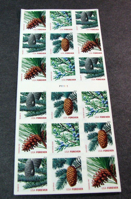 US Stamp Booklet Pane Scott# 4485b Holiday Evergreens 2010 MNH H372 | eBay