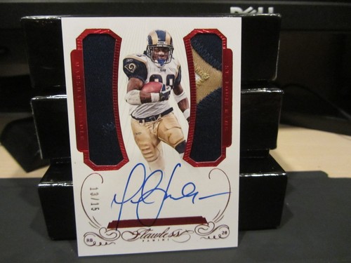 Panini Flawless Ruby On Card Autograph Jersey Rams Marshall Faulk 13/15 ...