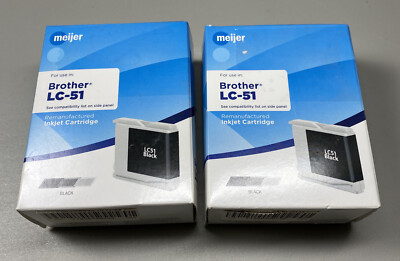 Brand New! Lot of Two Meijer Inkjet Cartridges for Brother LC-51 | eBay