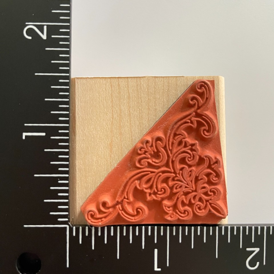 Rubber Stampede Decorative Flourish Corner A1954 Wood Mounted Rubber ...