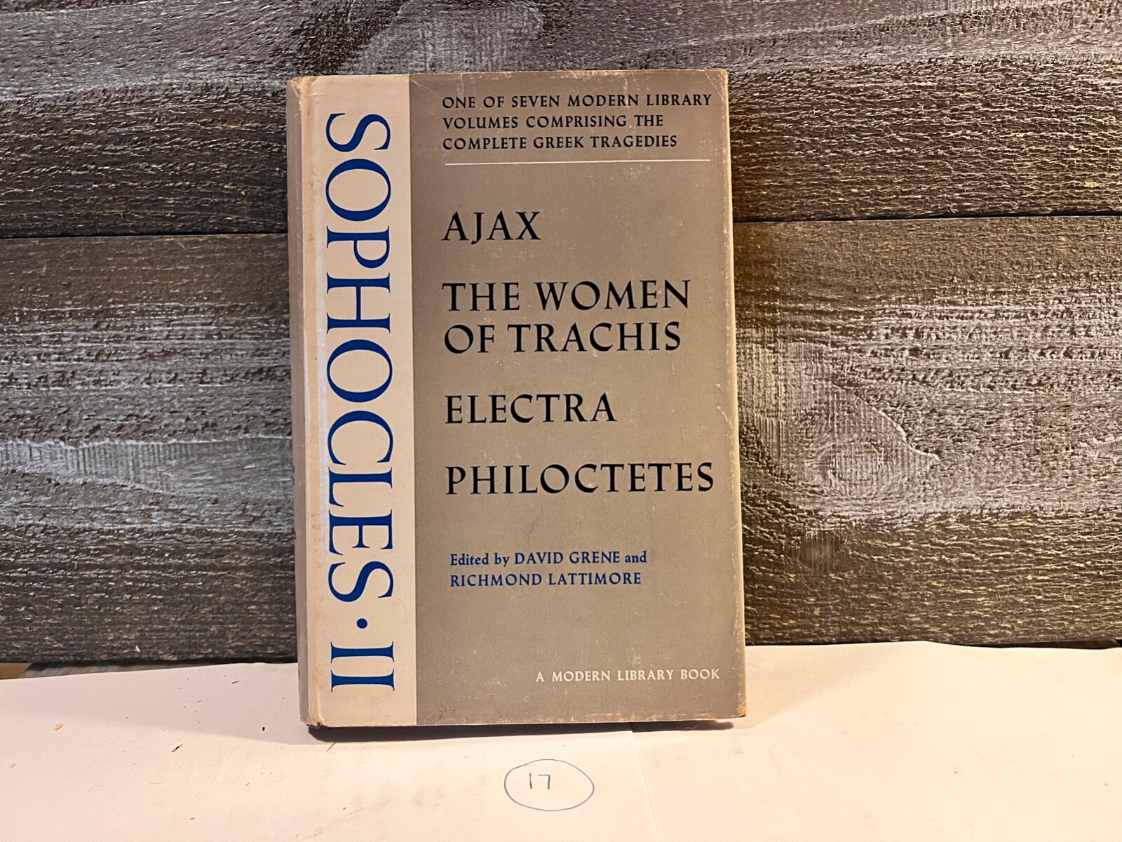 Sophocles II Ajax The Women Of Trachis Electra Philoctetes 1957 Modern ...