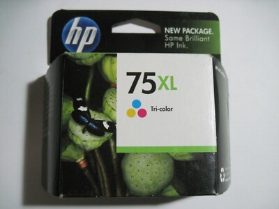 NEW SEAL! GENUINE HP 75XL Tri Color HIGH YIELD Ink Cartridge CB338WN ...