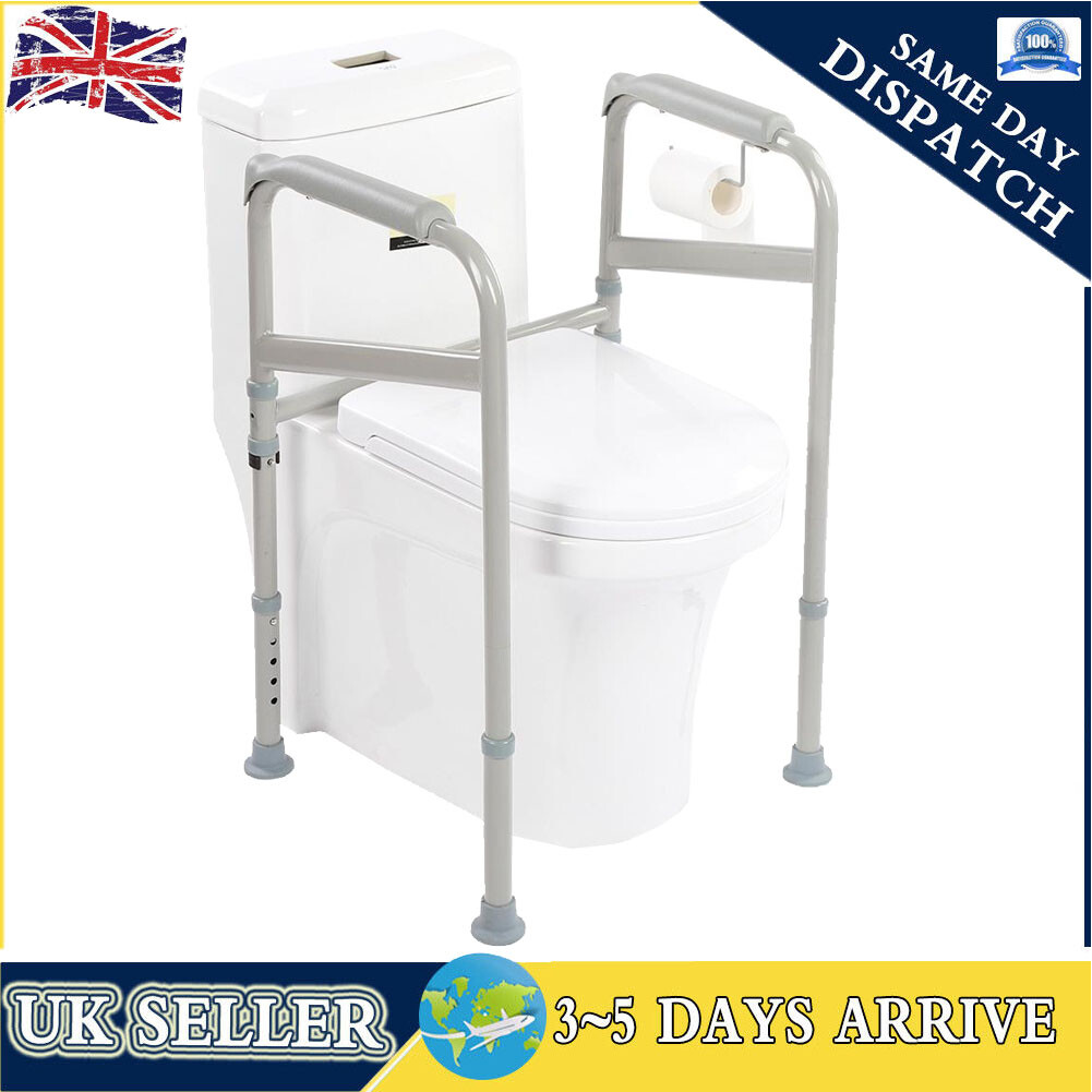 Adjustable Height Mobility Toilet Seat Frame Support Disabled Aid Grab ...