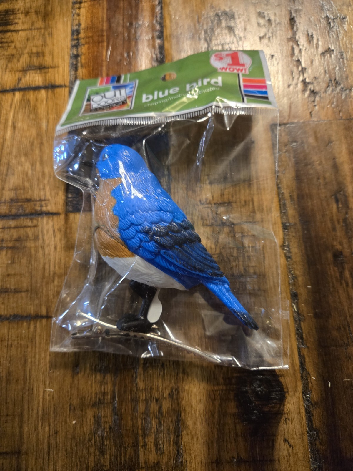 BLUE BIRD MOTION ACTIVATED SENSING CHIRPING CLIP ON BIRD NIP LOT L-25 ...