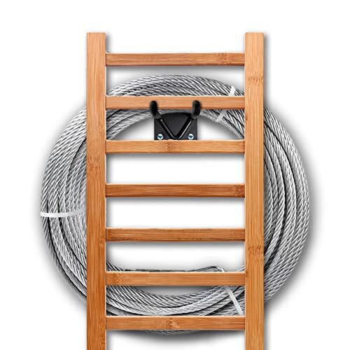 2 Pack 12 Inch Heavy Duty Garage Hooks Wall Mount Folding Chair Ladder ...