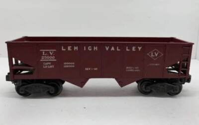O Lionel Hopper Car Model Railroad Train Lehigh Valley LV #25000 No Box ...