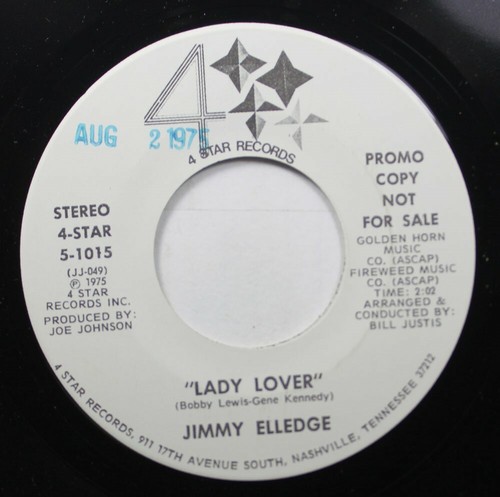 Country Promo Nm! 45 Jimmy Elledge - Lady Lover / Lady Lover On 4 Star ...