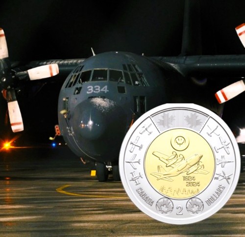 2024 Canada $2 RCAF 100th anniv Royal Cdn Air Force plain toonie - from ...