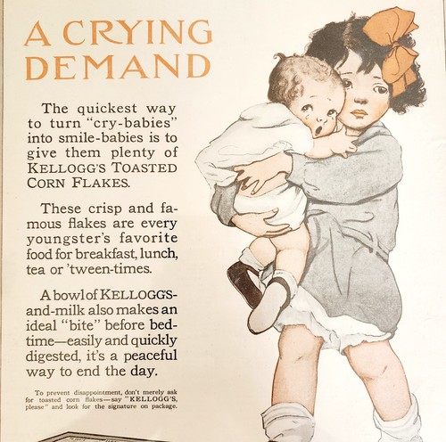 1914 Kellogg's Toasted Corn Flakes Cereal Advertisement A Crying Demand ...