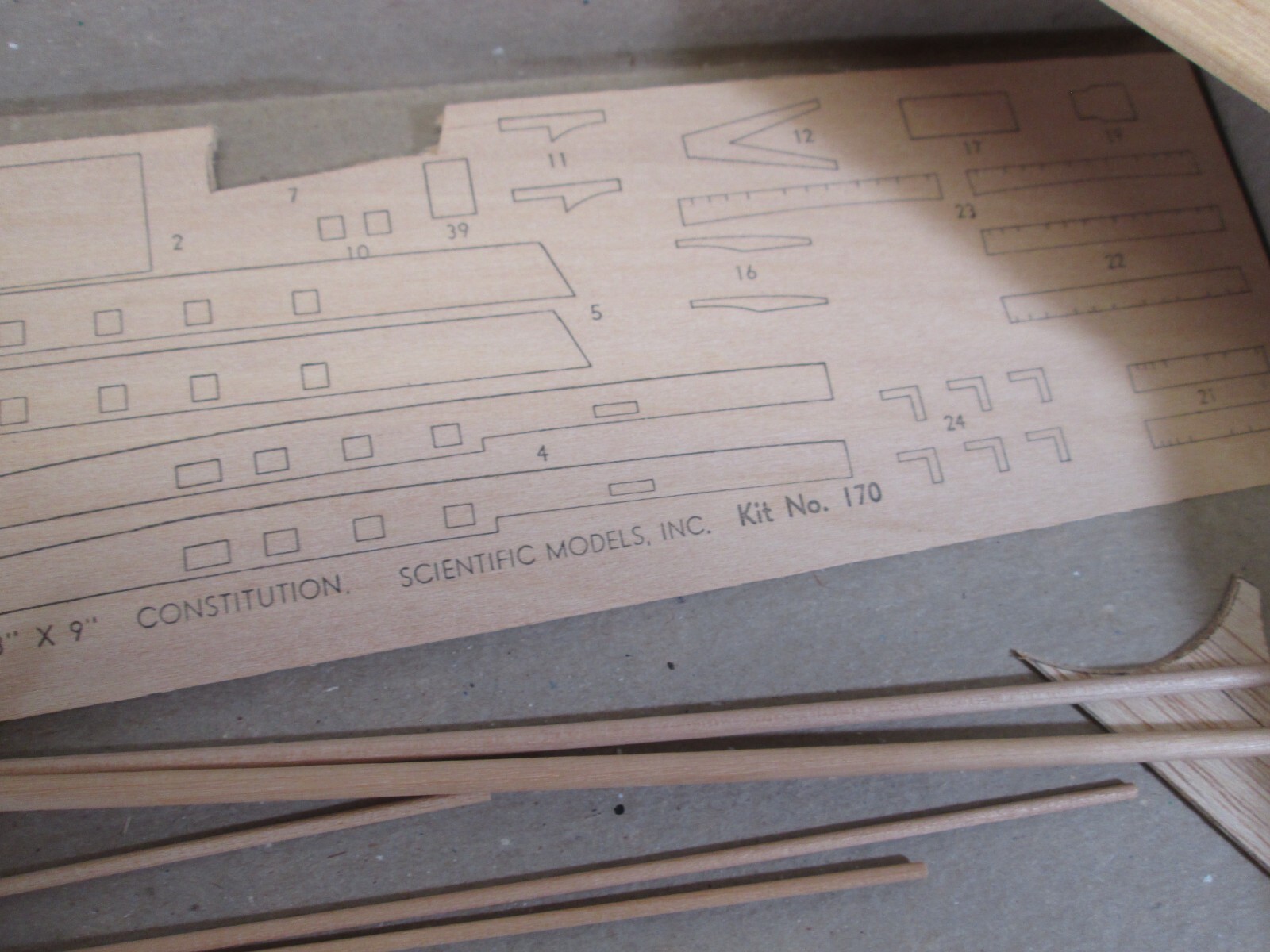 Vintage Scientific Old Ironsides USS Frigate Constitution wood model ...