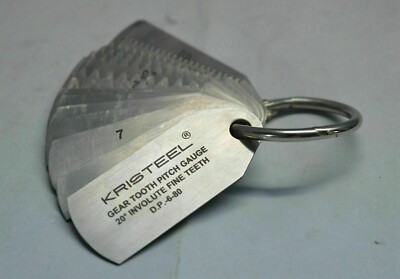 New Gear Tooth Profile Gauge 6 to 80 D.P 22 Profiles 14 Leafs 20 PA ...