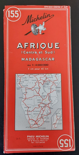 Vintage 1969 Michelin map of Central and South Africa, very nice ...