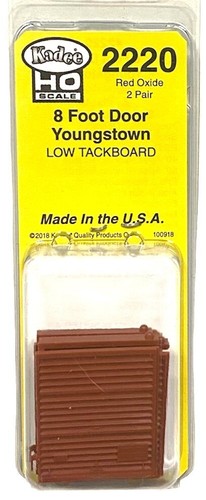 HO Scale Kadee 2220 8' Youngstown Boxcar Doors Low Tack Board Red Oxide ...