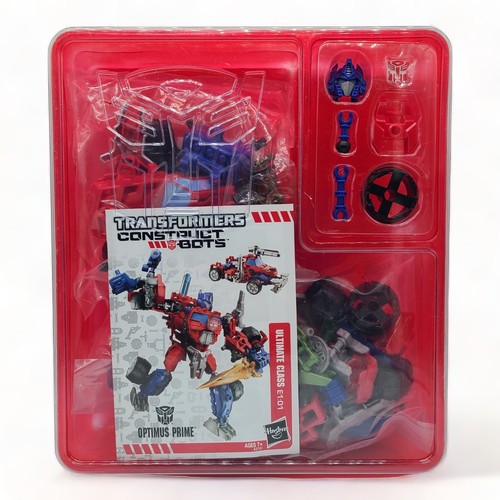 Hasbro Optimus Prime Transformers Construct Bots Ultimate Class E1:01 ...
