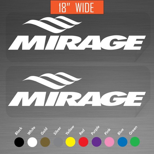 18" Mirage Boat Outboard Motor Marine Decals Vinyl Stickers Pair Set of ...