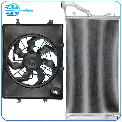 AC Condenser Cooling Fan Kit For 2011-2012 Hyundai Sonata 2011-2013 Kia ...